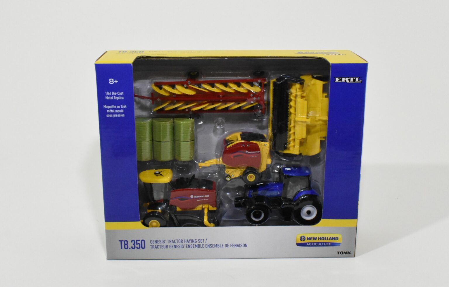 1/64 New Holland Haying Set With 220 Speedrower Genesis T8.350 Tractor ...