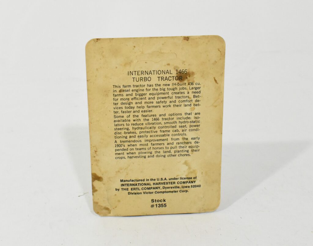 1/64 International Harvester 1466 Tractor, Blueprint Miniature Package ...