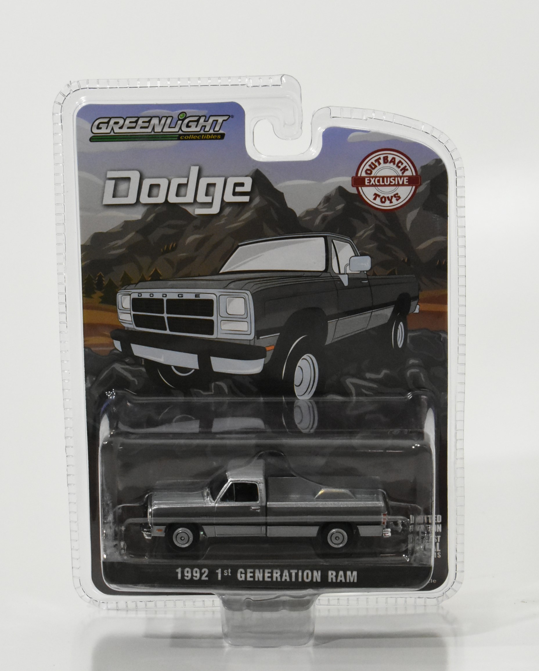 1/64 1992 Dodge Ram 1st Generation, Silver & Grey - Dalton's Farm Toys