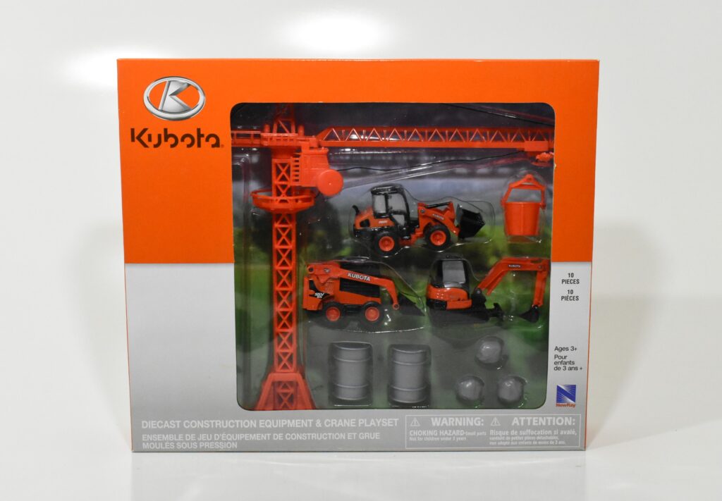 1/64 Kubota Construction Equipment & Crane Playset - Dalton's Farm Toys