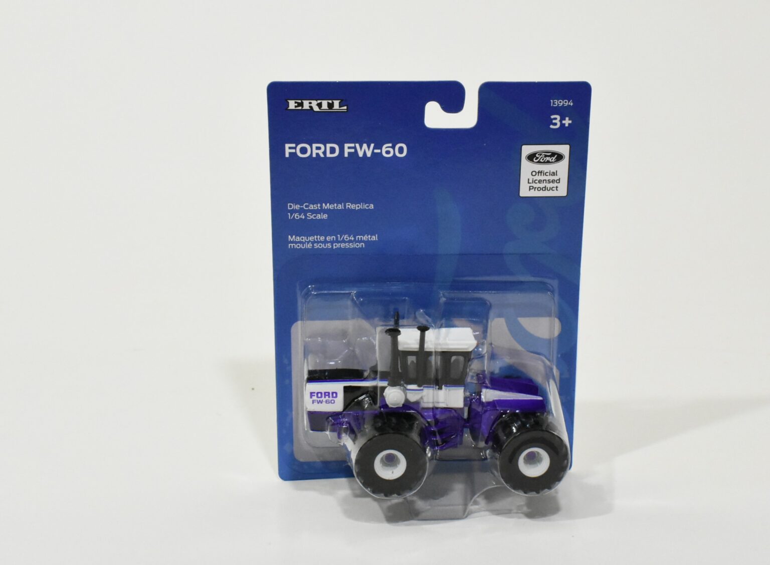 1/64 Ford FW-60 4wd Tractor With Duals, Purple & White - Dalton's Farm Toys