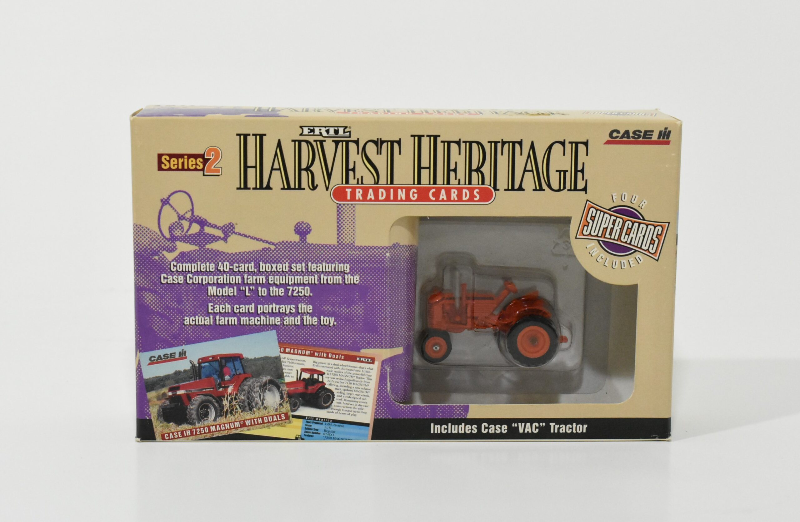 1/64 Case Vac Tractor With Trading Cards - Dalton's Farm Toys