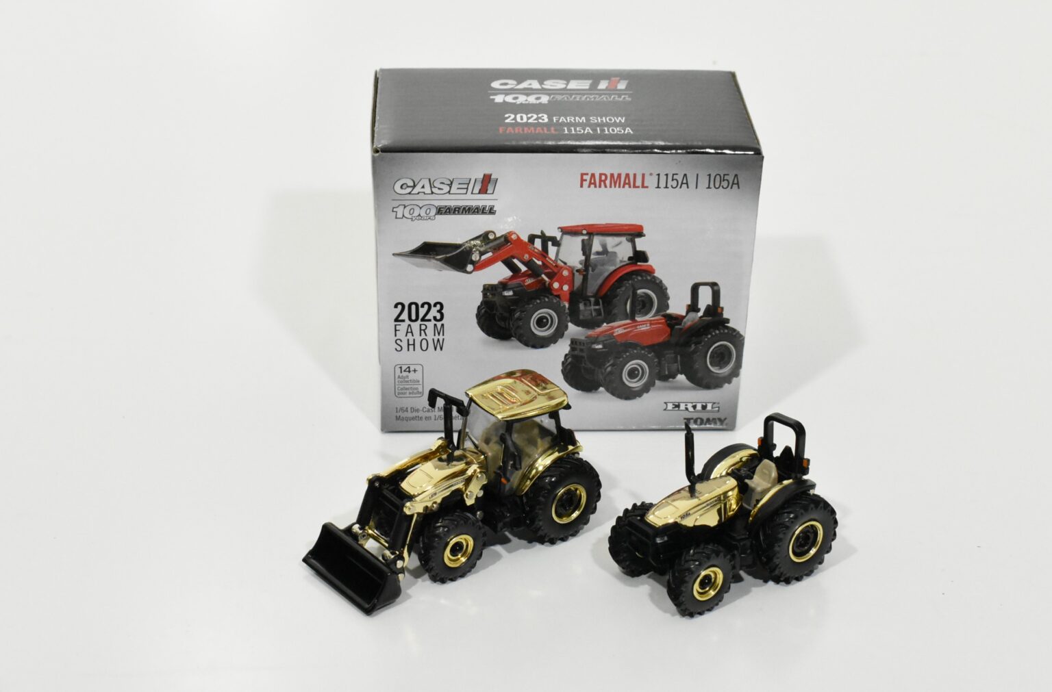 1/64 Case IH Farmall 115A With Cab & Loader & Farmall 105A Open Station Tractor Set, 2023 Farm ...