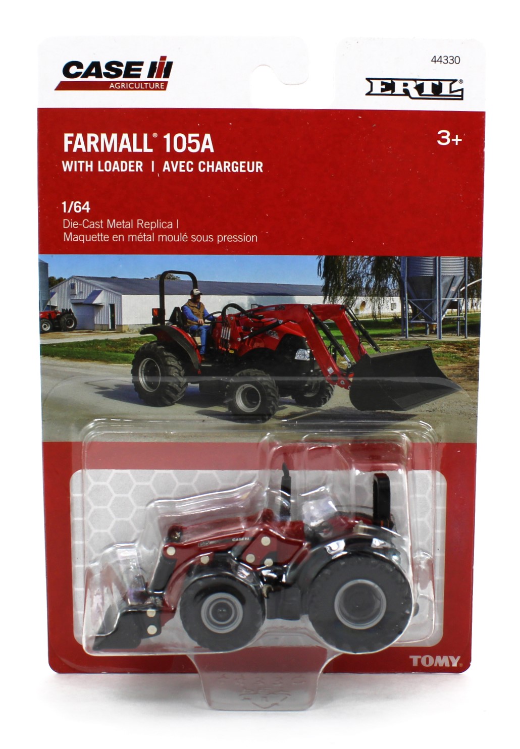 1/64 Case IH Farmall 105A Tractor With Loader - Dalton's Farm Toys