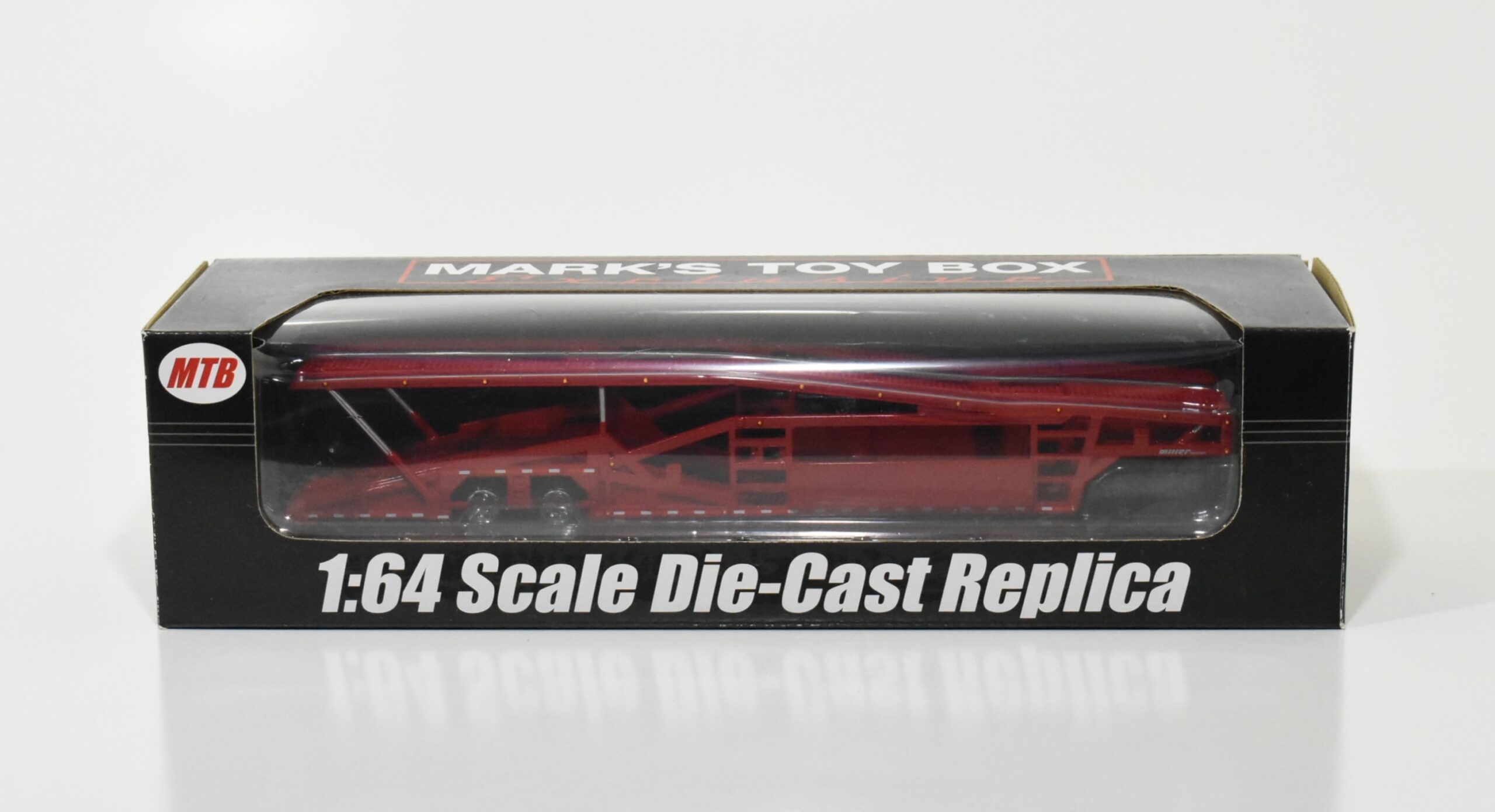 1/64 Car Carrier Trailer, Red - Dalton's Farm Toys