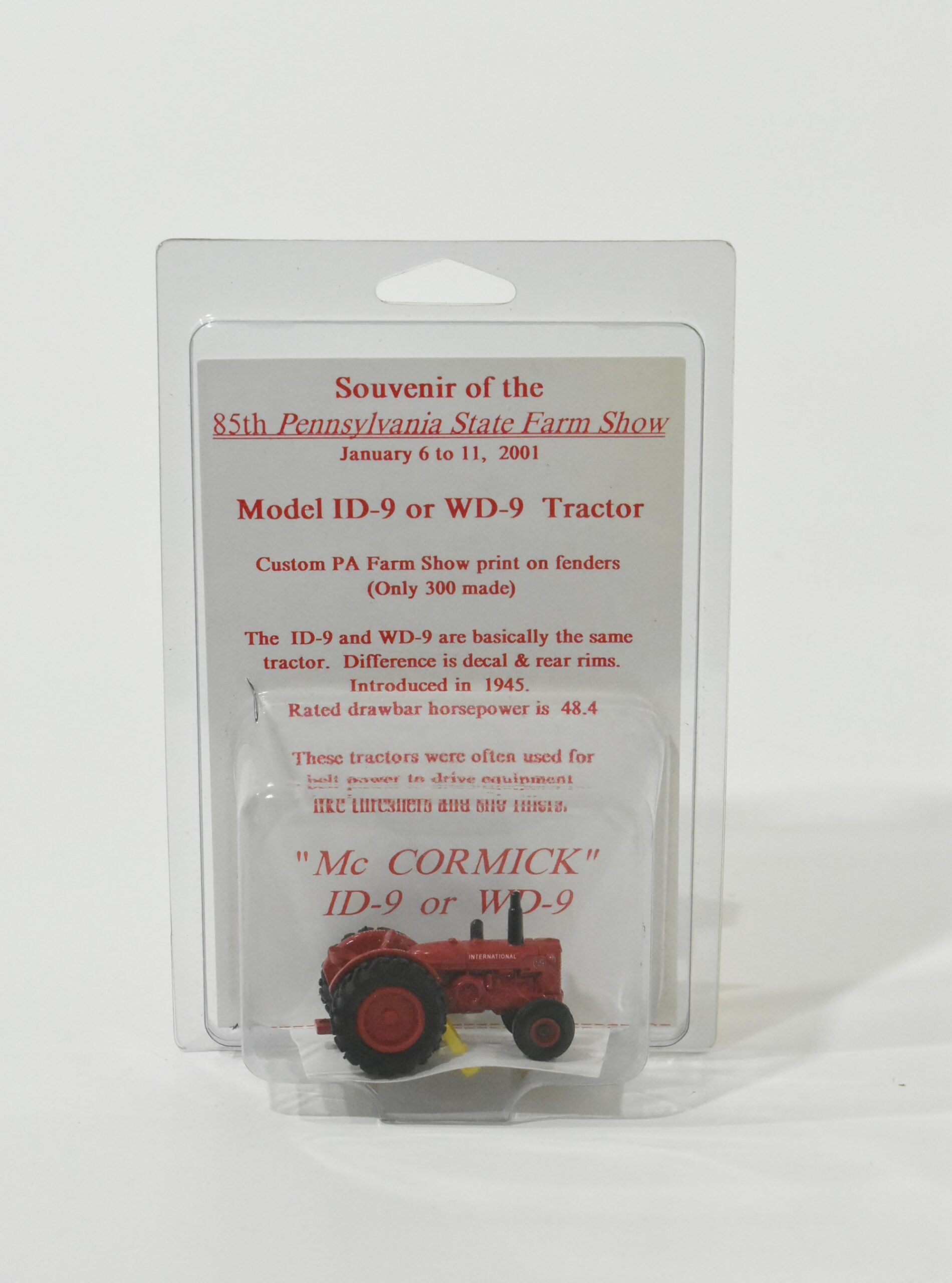 1/64 McCormick ID-9 or WD-9 Wide Front Tractor, 85th Pennsylvania Farm ...