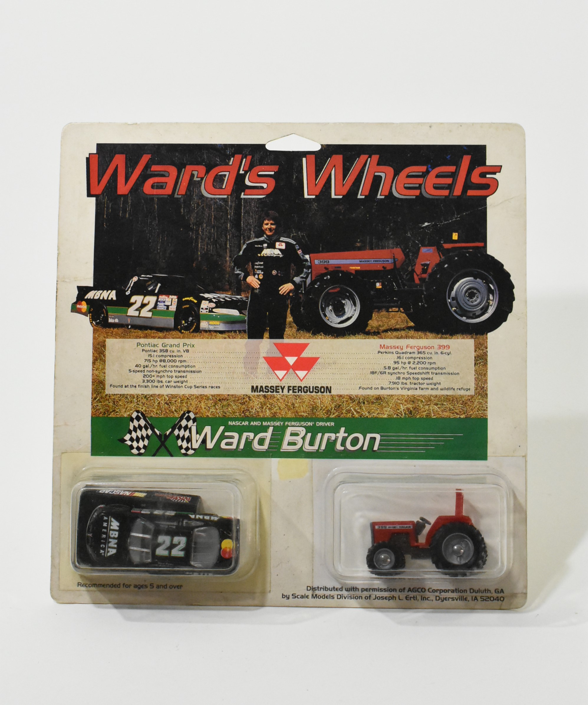1/64 Massey Ferguson 399 Tractor With Front Wheel Assist & Pontiac Grand Prix, Ward's Wheels ...