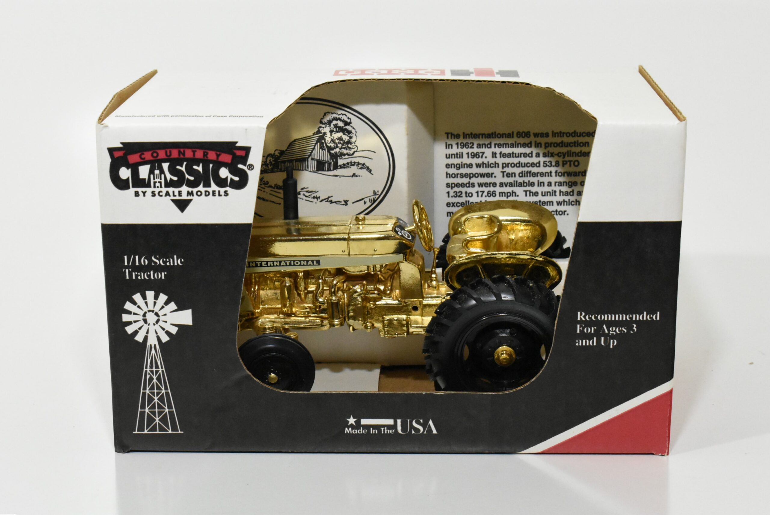 1/16 International Harvester 606 Tractor With Wide Front, Gold - Dalton ...