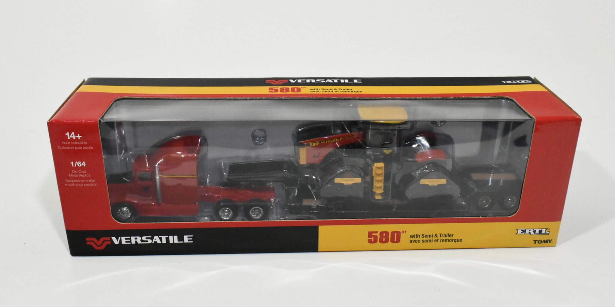 1/64 Versatile 580DT 4wd Tractor With Tracks On Lowboy Semi - Dalton's ...