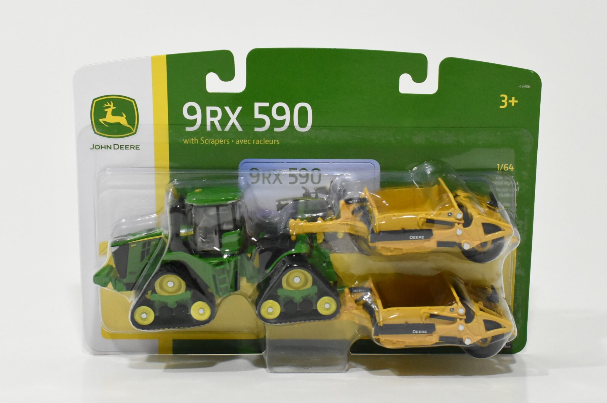 1/64 John Deere 9RX 590 Scraper Special Tractor With 1812DC Scrapers - Dalton's Farm Toys