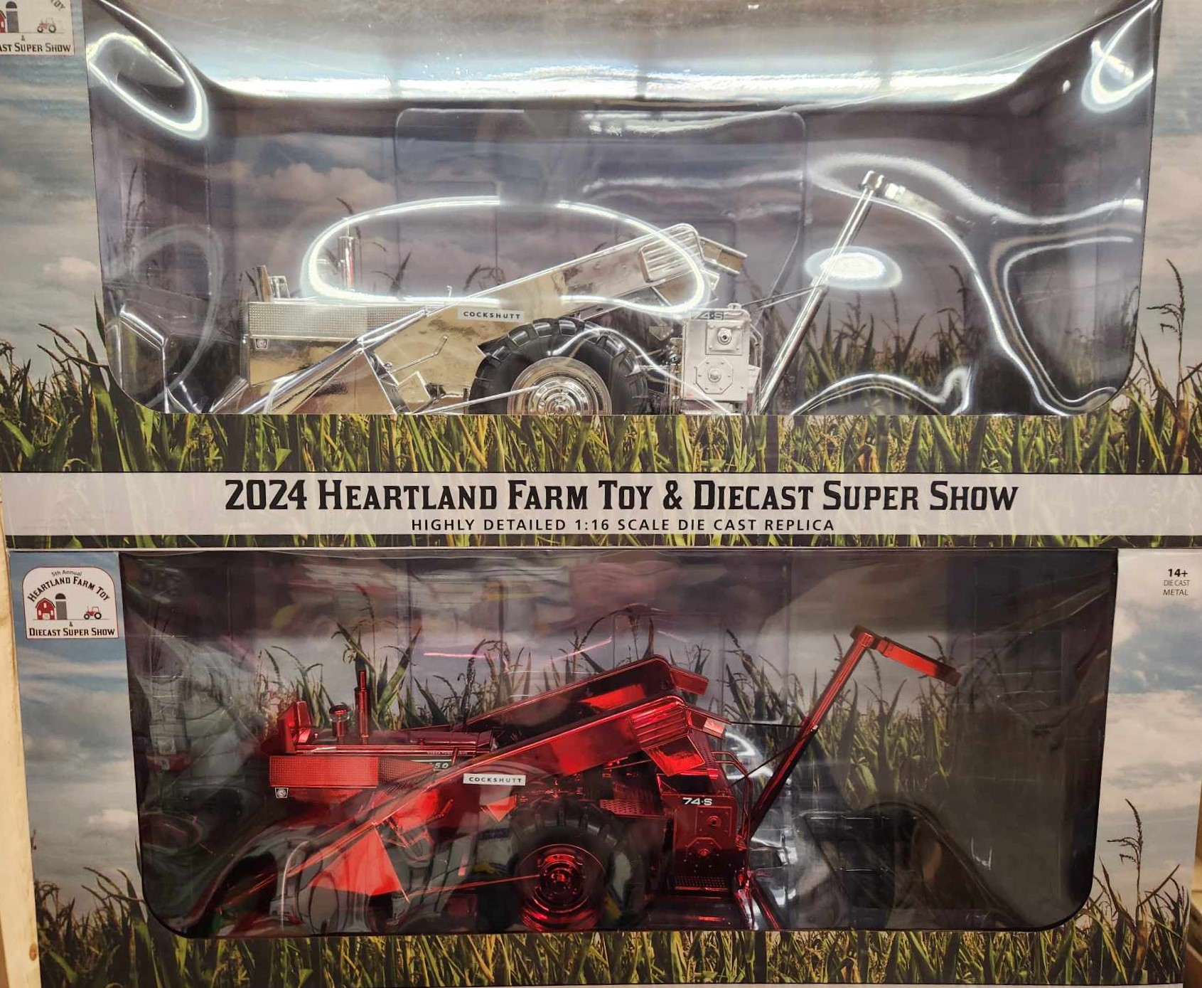 2 Piece Set of 1/16 Cockshutt 1650 Diesel Tractor With 2 Row Corn ...