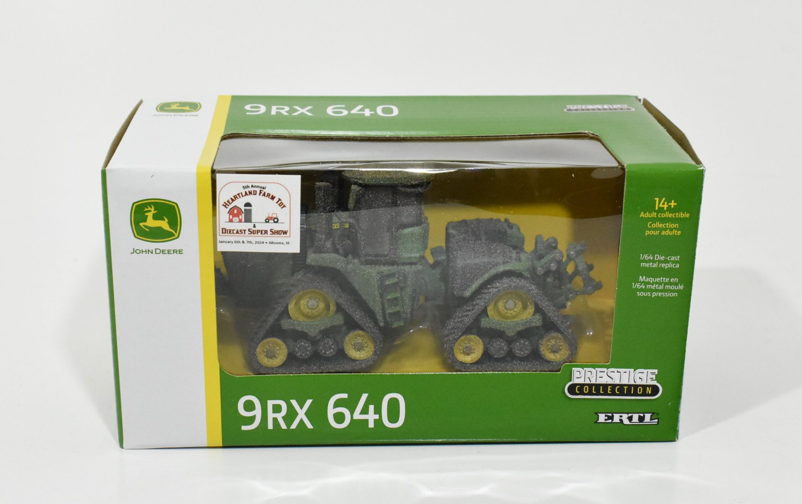 1/64 John Deere 9RX 640 Tractor With Tracks, Muddy/Dirty 2024 Heartland ...