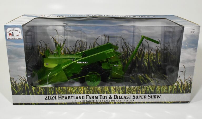 2 Pc Set of 1/16 Oliver 1650 Diesel Tractor With 2 Row Corn Picker ...