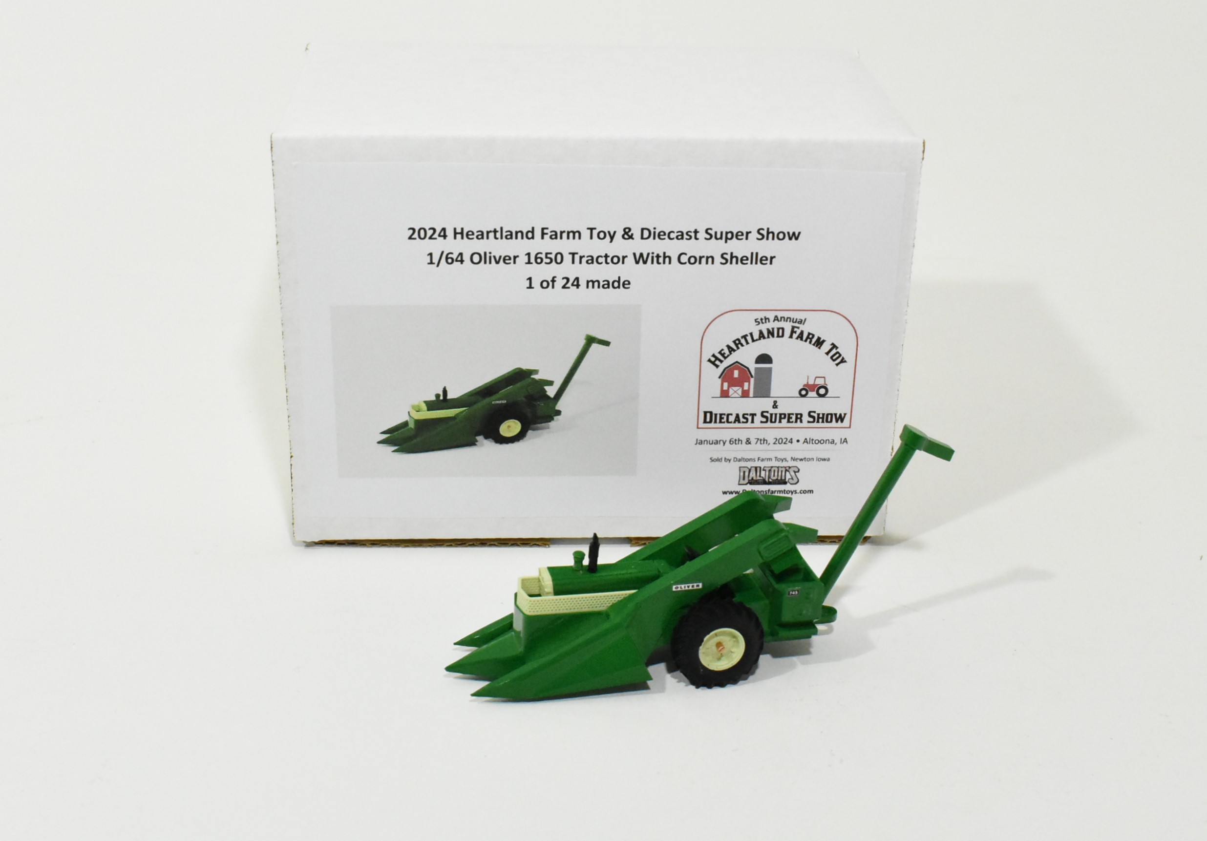 1/64 Oliver 1650 Tractor With Corn Sheller, 2024 Heartland Farm Toy ...