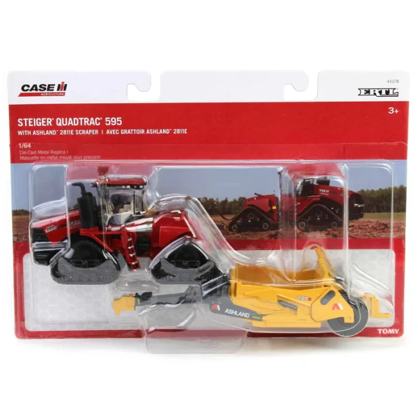 1/64 Case IH Steiger 595 Quadtrac Tractor with Ashland 2811E Scraper ...