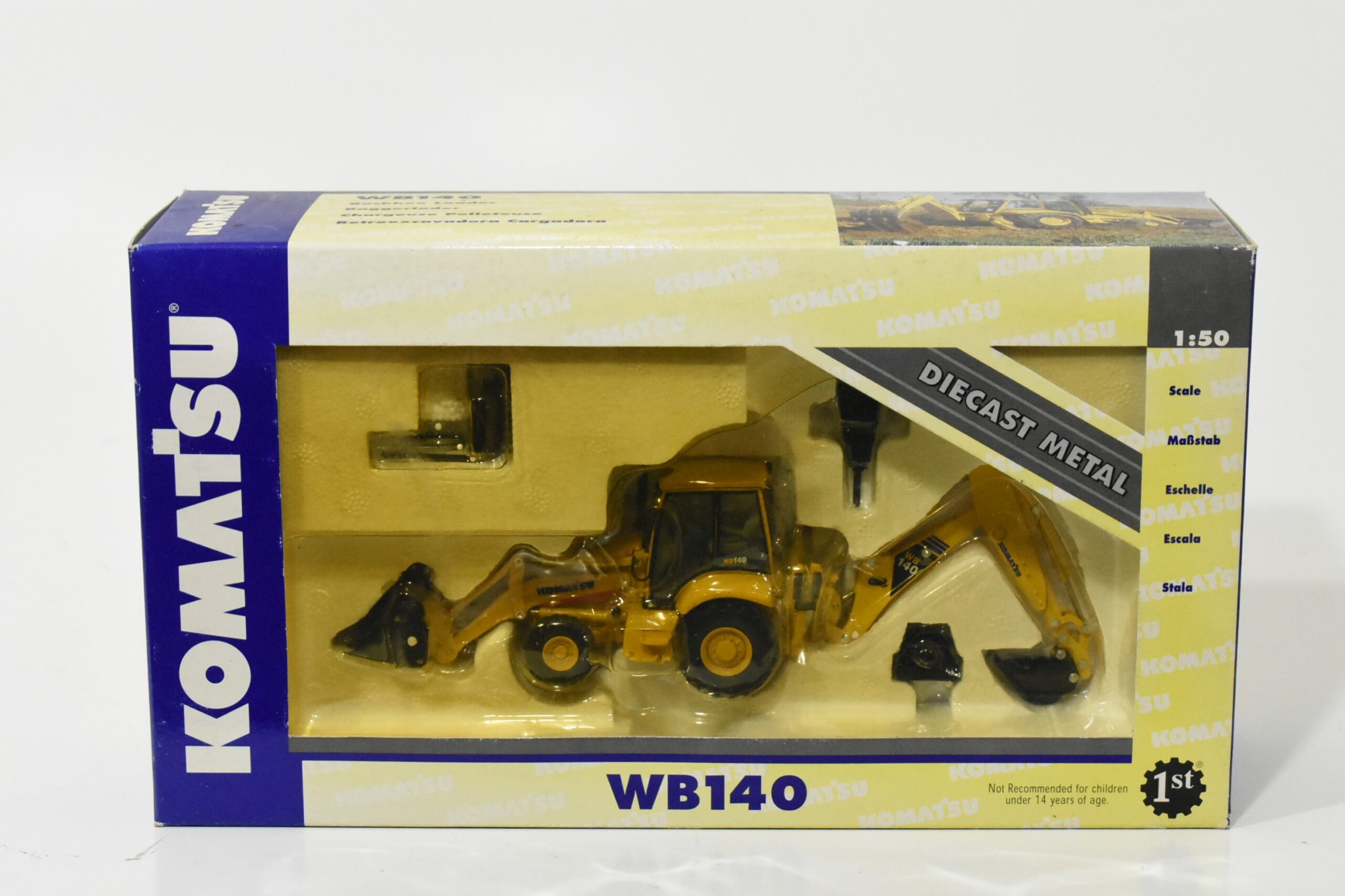 1/50 Komatsu WB140 Backhoe Loader - Dalton's Farm Toys