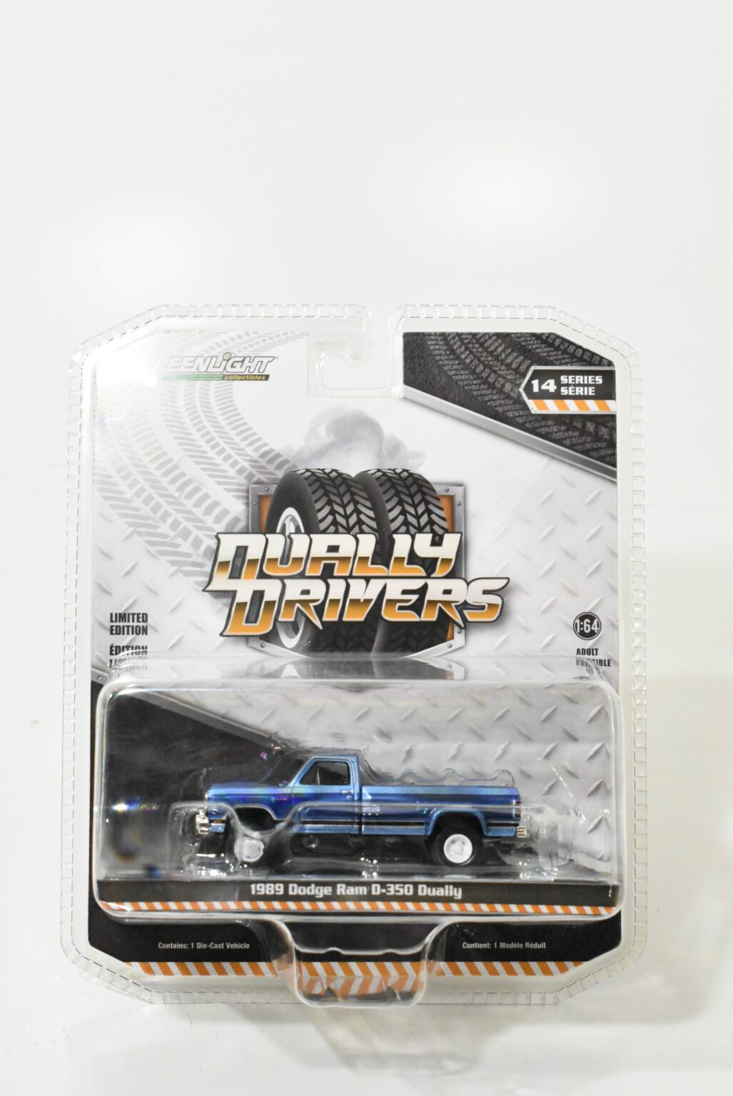 1/64 1989 Dodge Ram D-350, Twilight Blue Metallic & Ice Blue Metallic ...