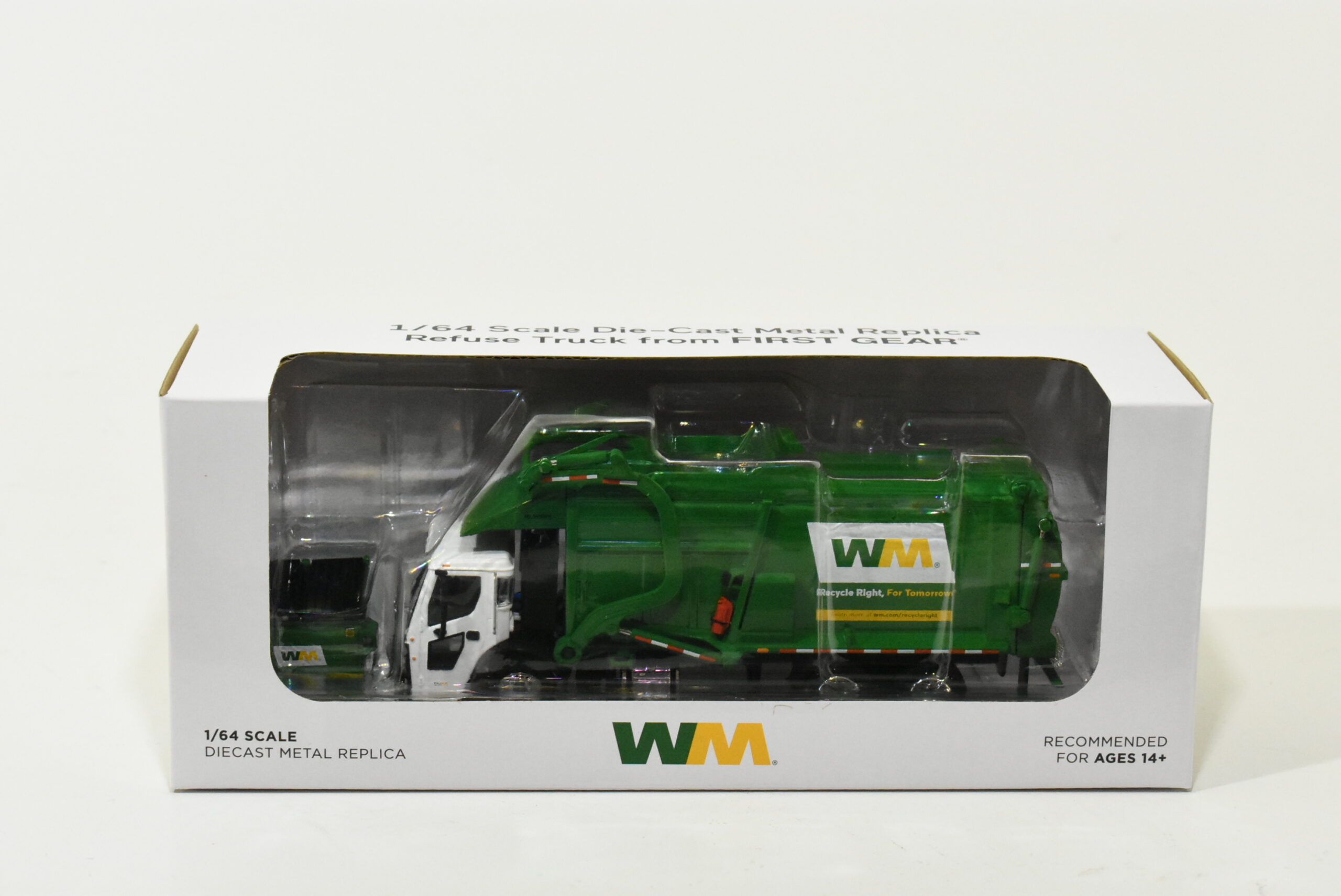 1/64 Mack Front Load Refuse Truck With Refuse Bin, Waste Management ...