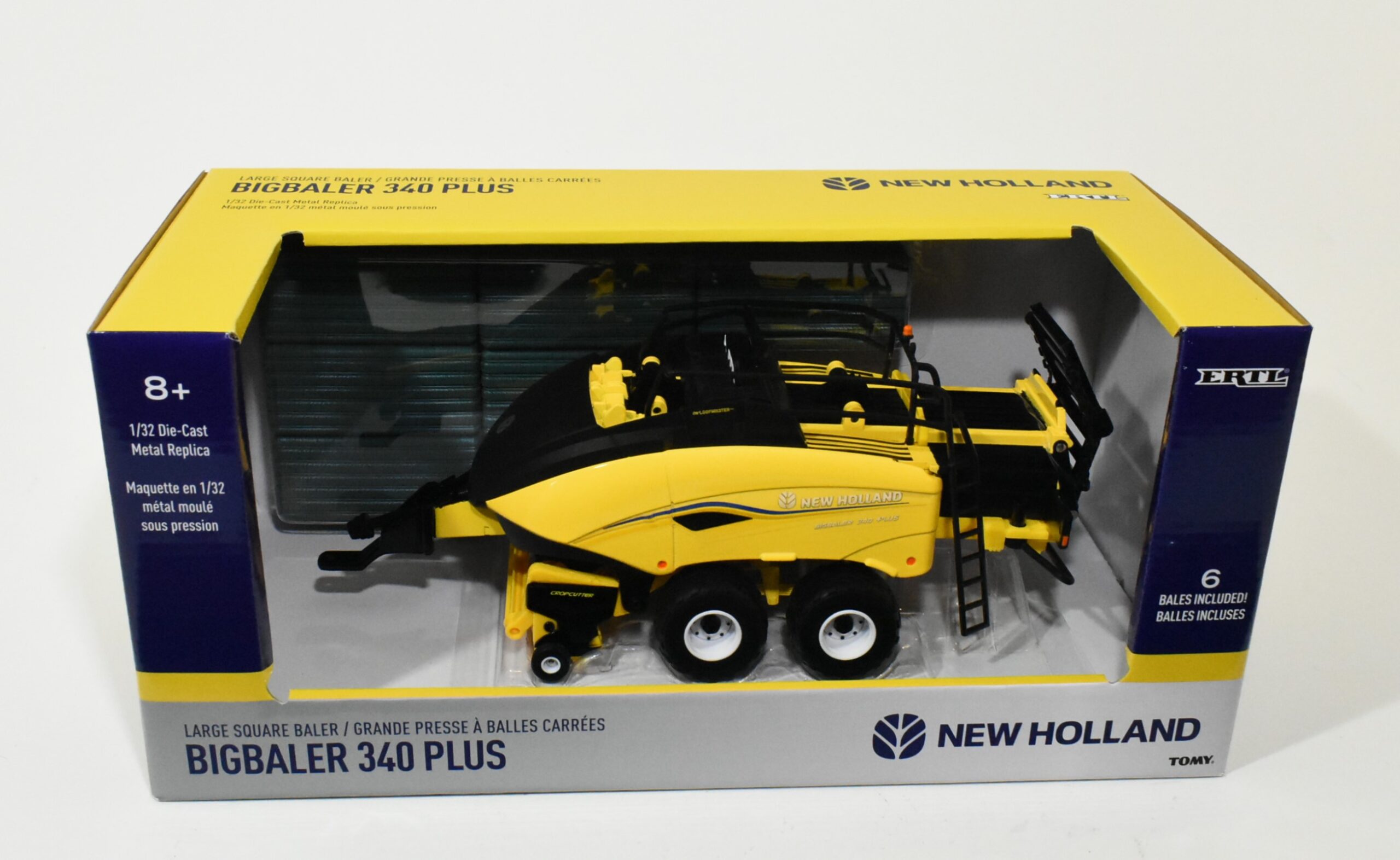 1/32 New Holland 340 Plus Big Square Hay Baler With Bales, Yellow ...