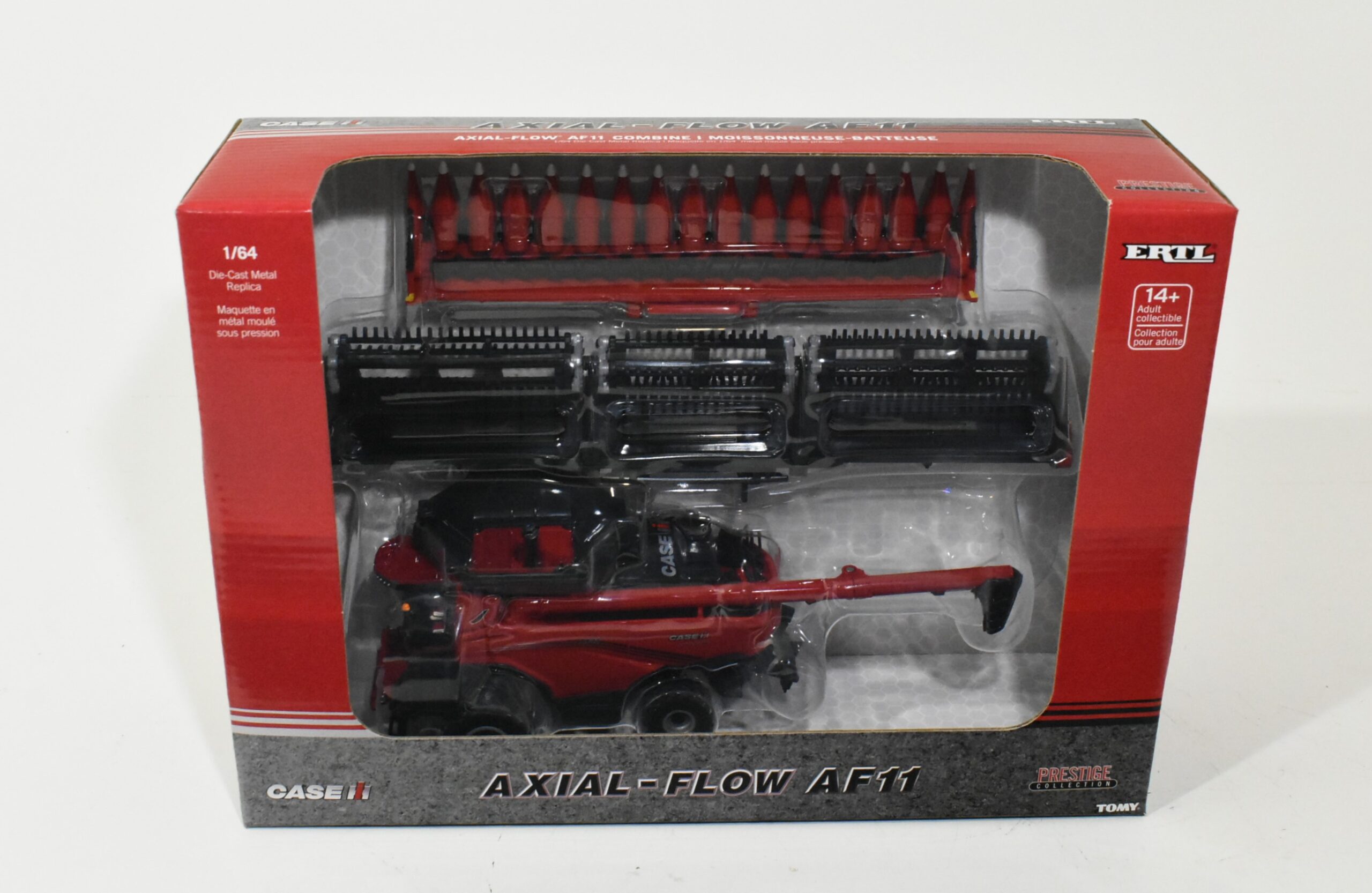 1/64 Case IH AF11 Combine With Duals, Folding Corn Head & Draper Head ...