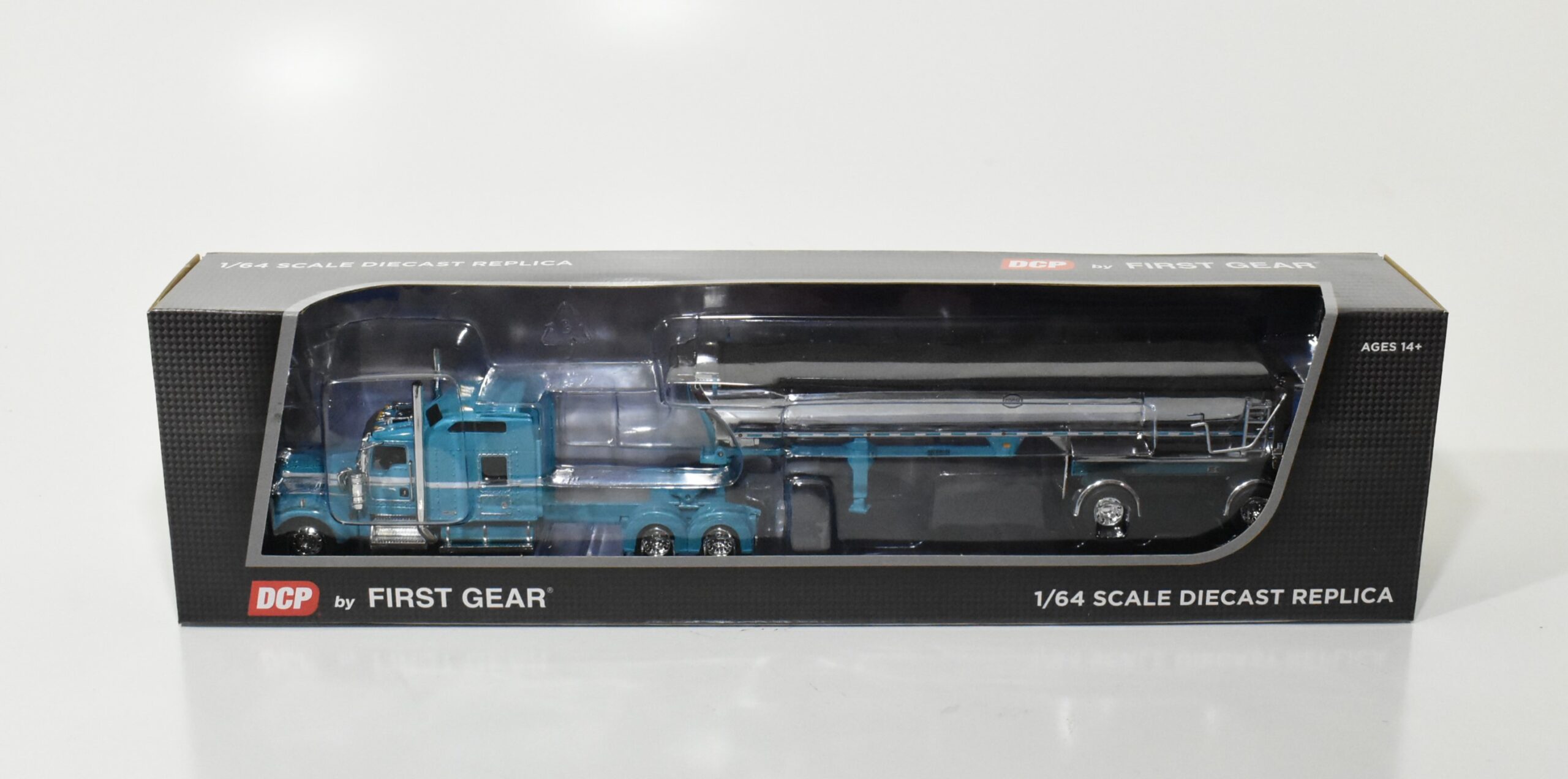 1/64 Turquoise/Chrome Kenworth W900 With MAC Half Round End Dump ...