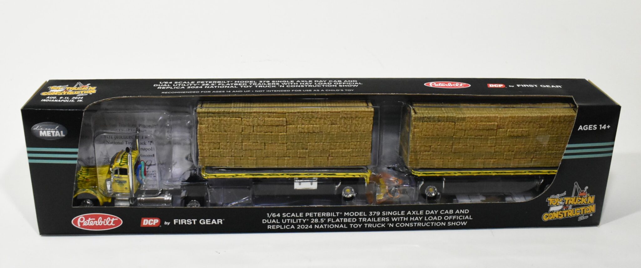 1/64 Yellow Maggini & Son Peterbilt 379 Single Axle Day Cab Semi With ...