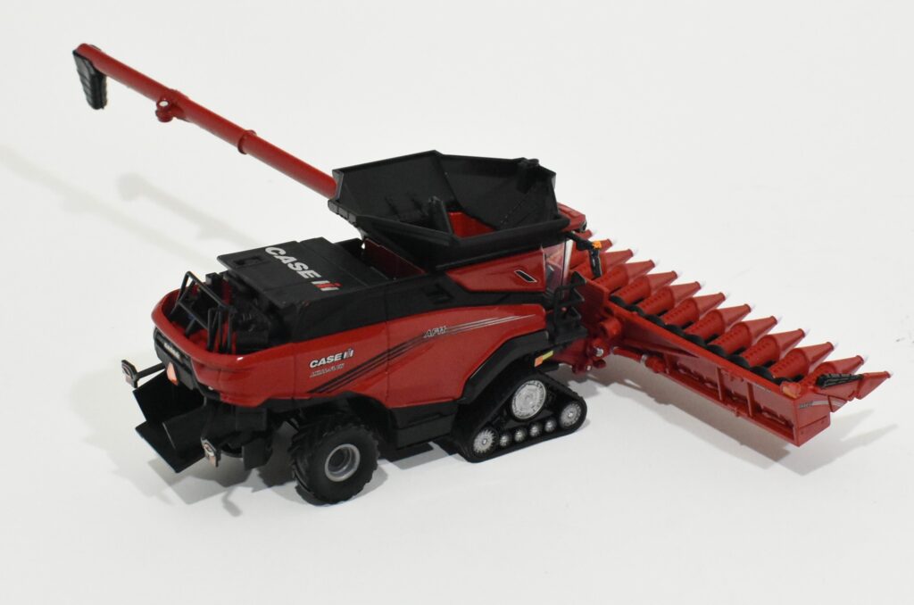 1/64 Case IH AF11 Combine With Tracks, Folding Corn Head & Draper Head ...