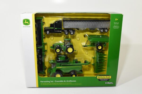 1/64 John Deere Harvesting Set With X9 1100 Combine, 8R 370 Tractor ...