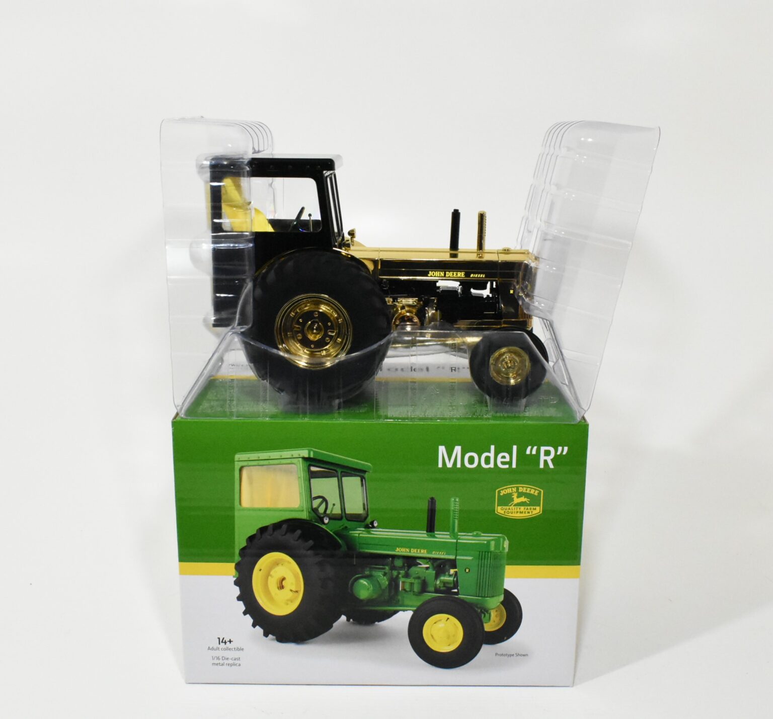 1/16 John Deere R Diesel Tractor With Cab, Two Cylinder Club, Gold ...