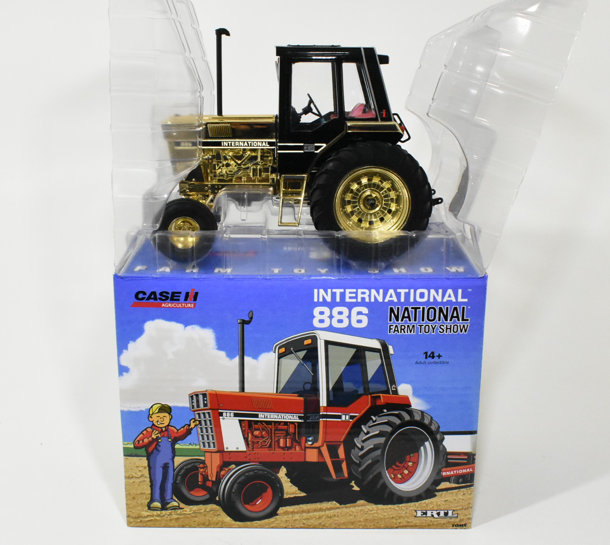 1/16 International Harvester 886 Tractor, 2018 Toy Farmer Gold Chase ...