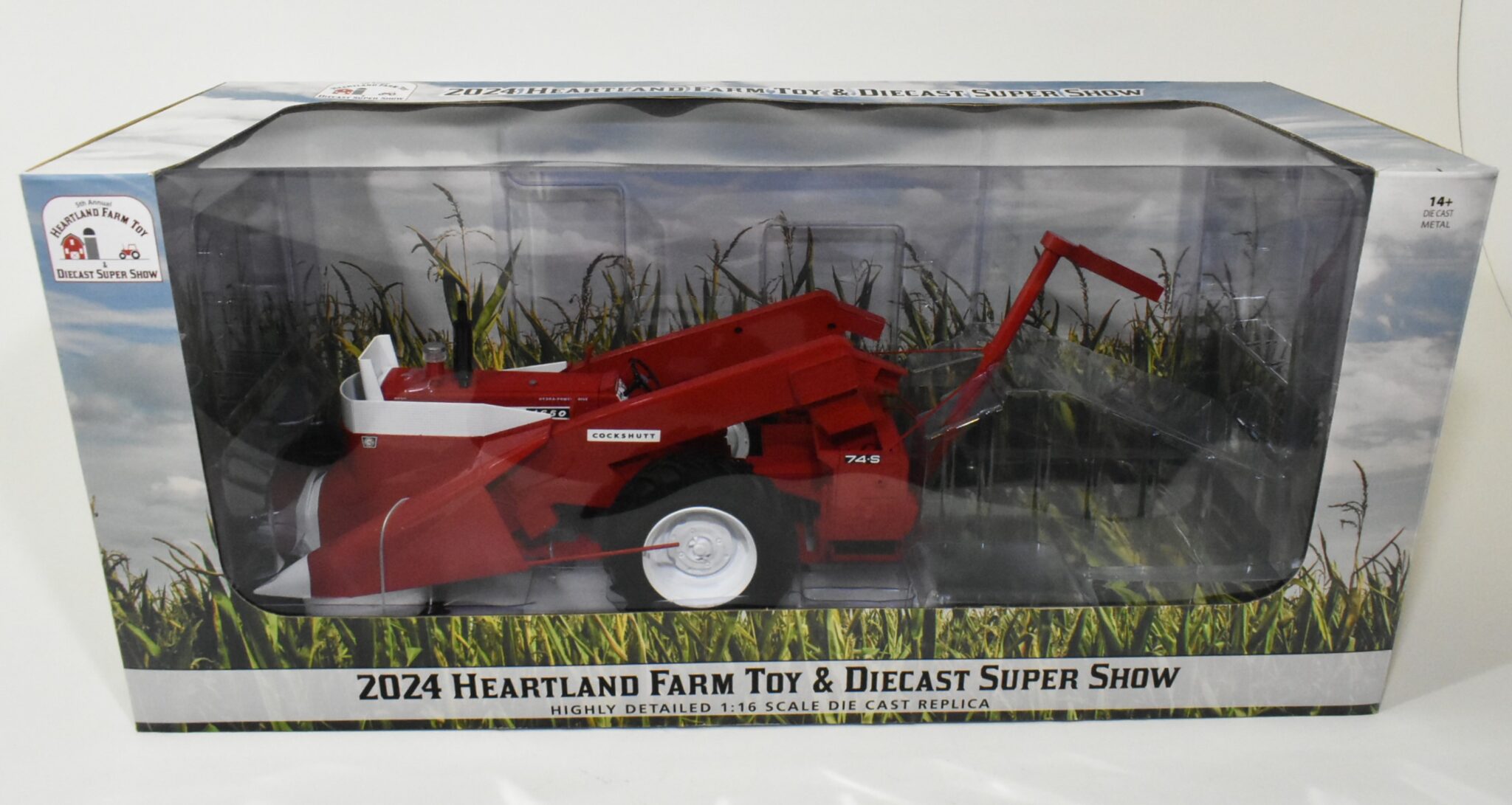 1/16 Cockshutt 1650 Diesel Tractor With 2 Row Corn Picker & Sheller ...