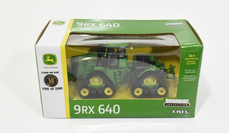 1/64 John Deere 9RX 640 Tractor With Tracks, 2024 Gooseneck Implement ...