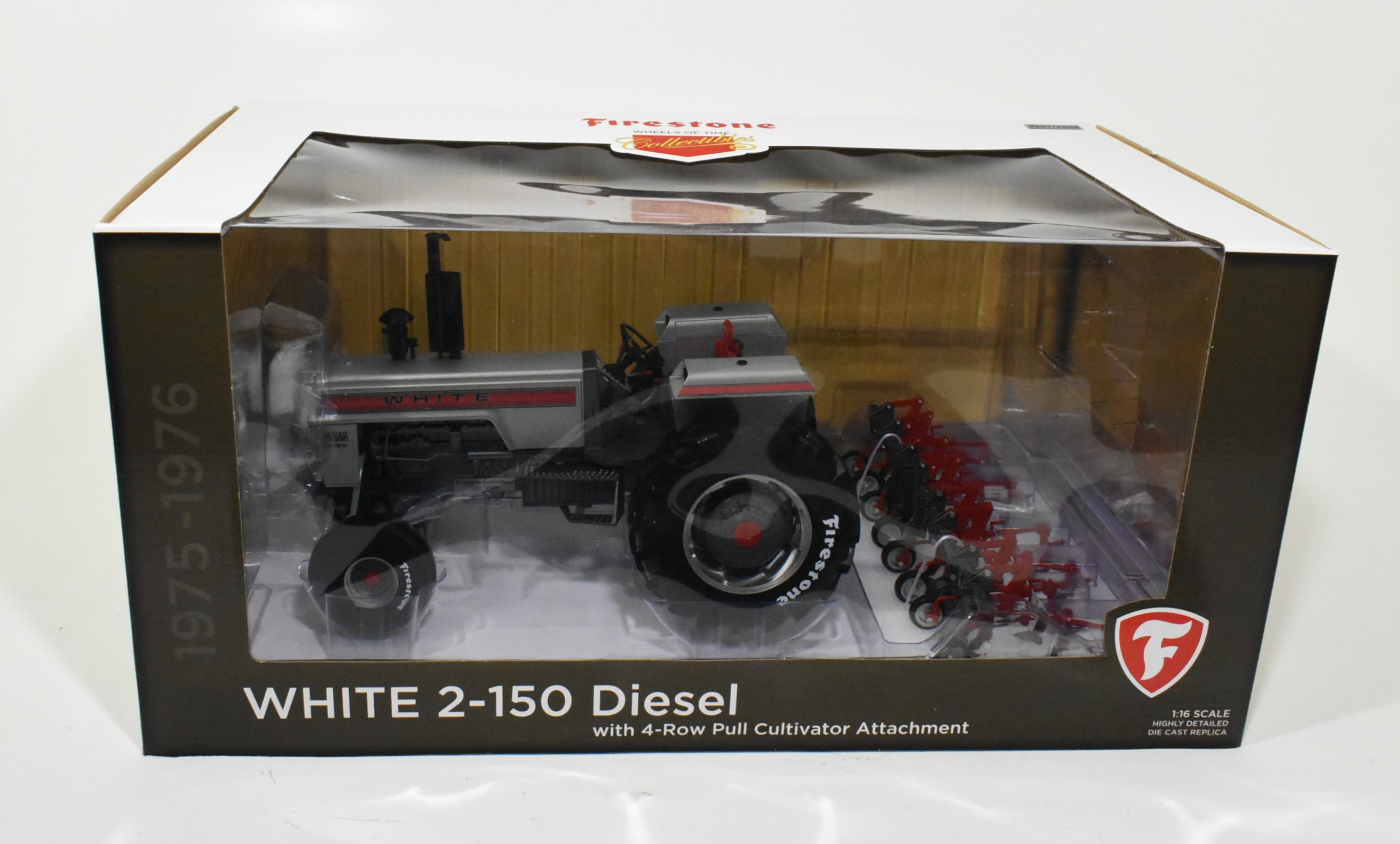 1/16 White 2-150 Open Station Tractor With Duals & 4 Row Cultivator ...