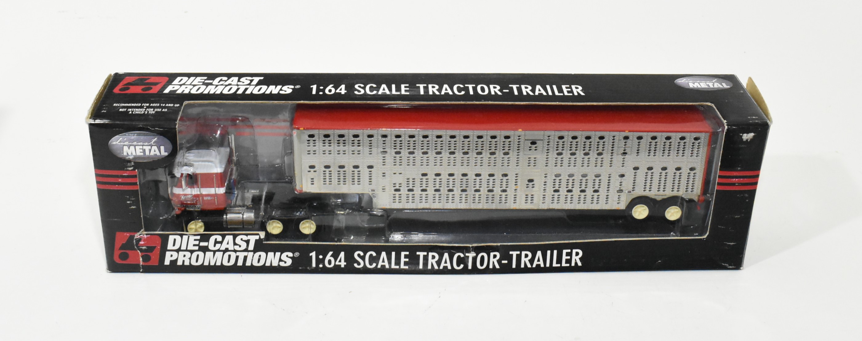 1/64 Red White International Transtar COE Semi With Red Top Livestock ...