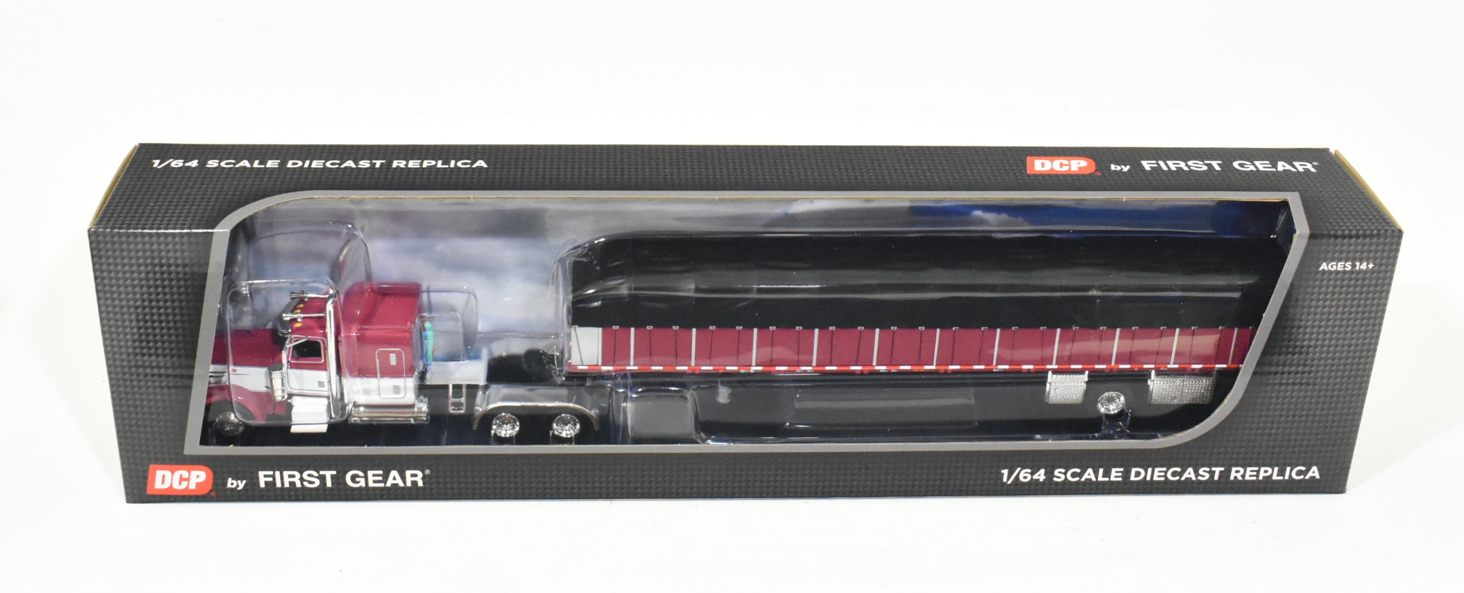 1/64 Maroon & White Peterbilt 389 Semi With Wilson Covered Wagon ...