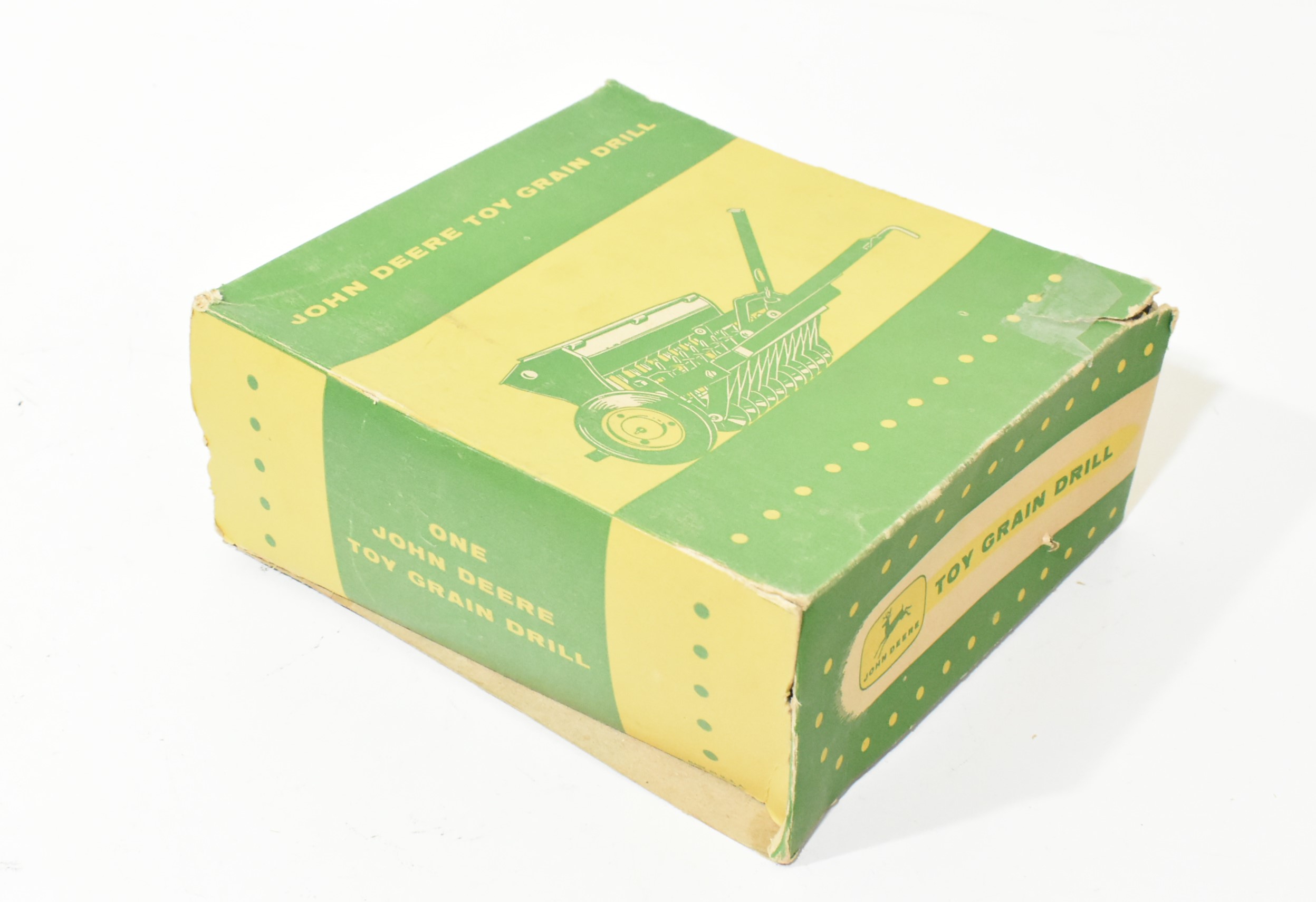 Vintage 1/16 John Deere Grain Drill - Dalton's Farm Toys