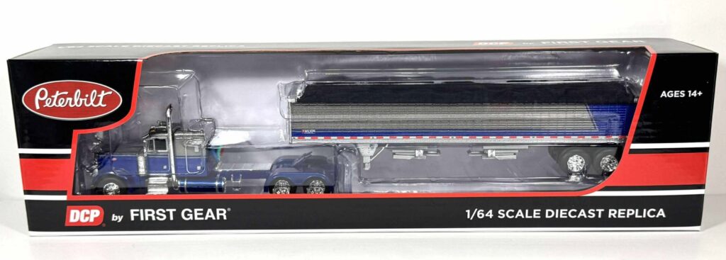 1/64 Blue & Silver Peterbilt 379 Semi With Silver 43' Wilson Pacesetter ...