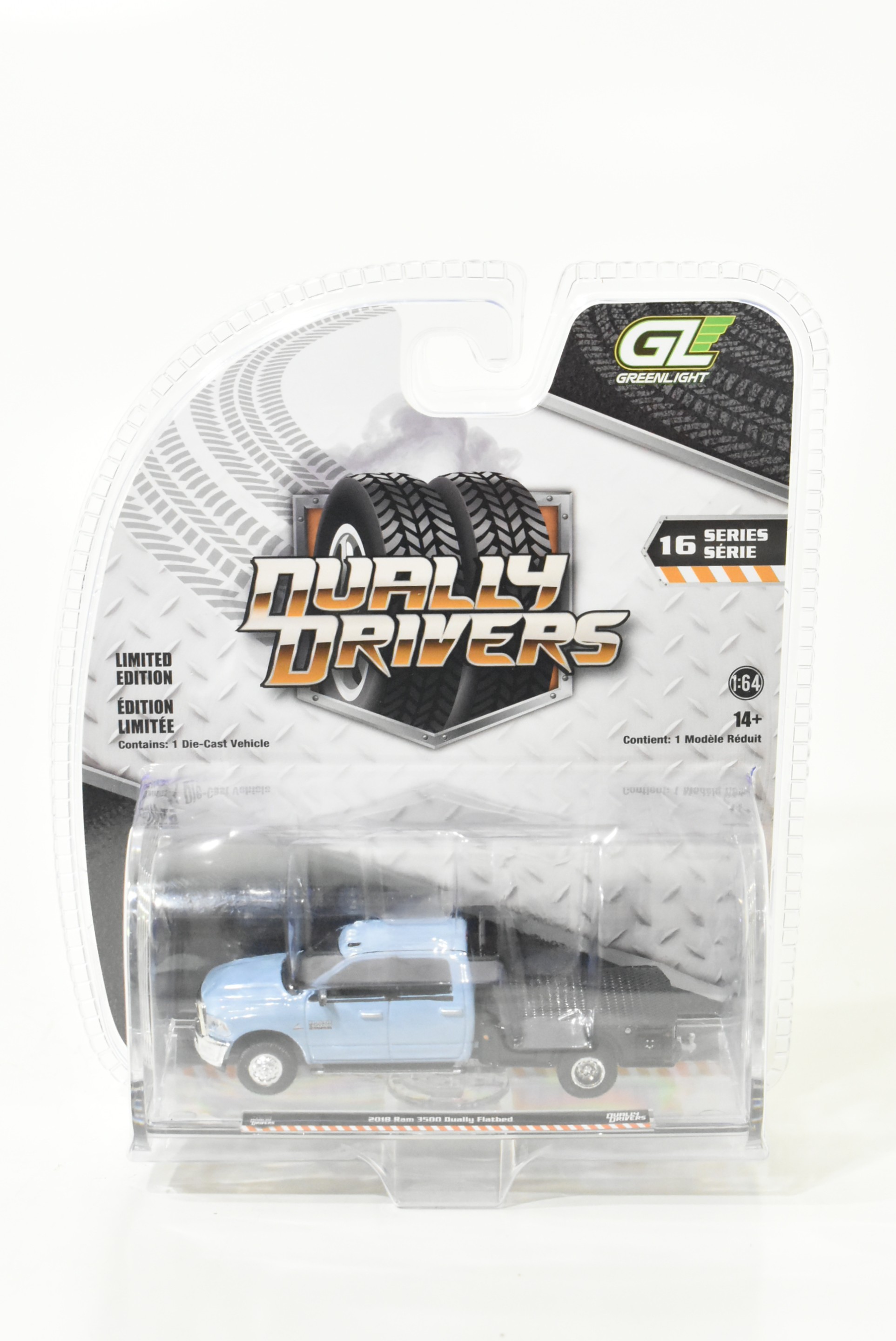 1/64 2018 Dodge Ram 3500 Dually Flatbed, Robin’s Egg Blue, Dually ...