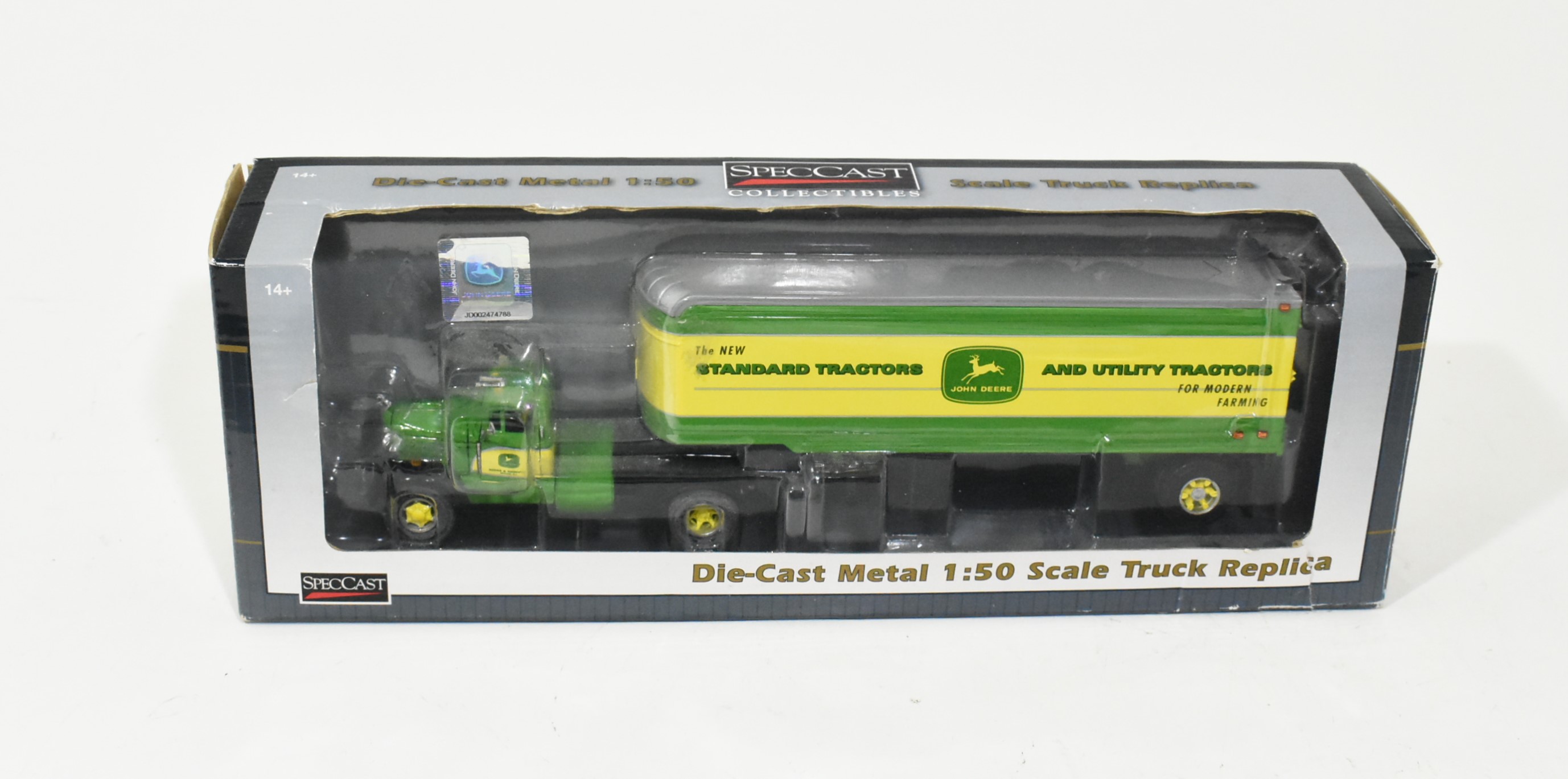 1/50 White John Deere Vintage Semi Truck - Dalton's Farm Toys