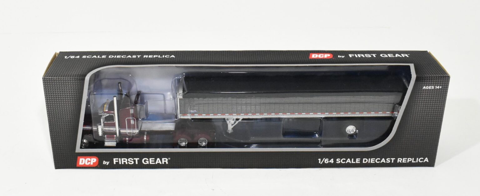 1/64 Burgundy Peterbilt 389 Semi With Wilson Patriot Spread Axle Belt ...