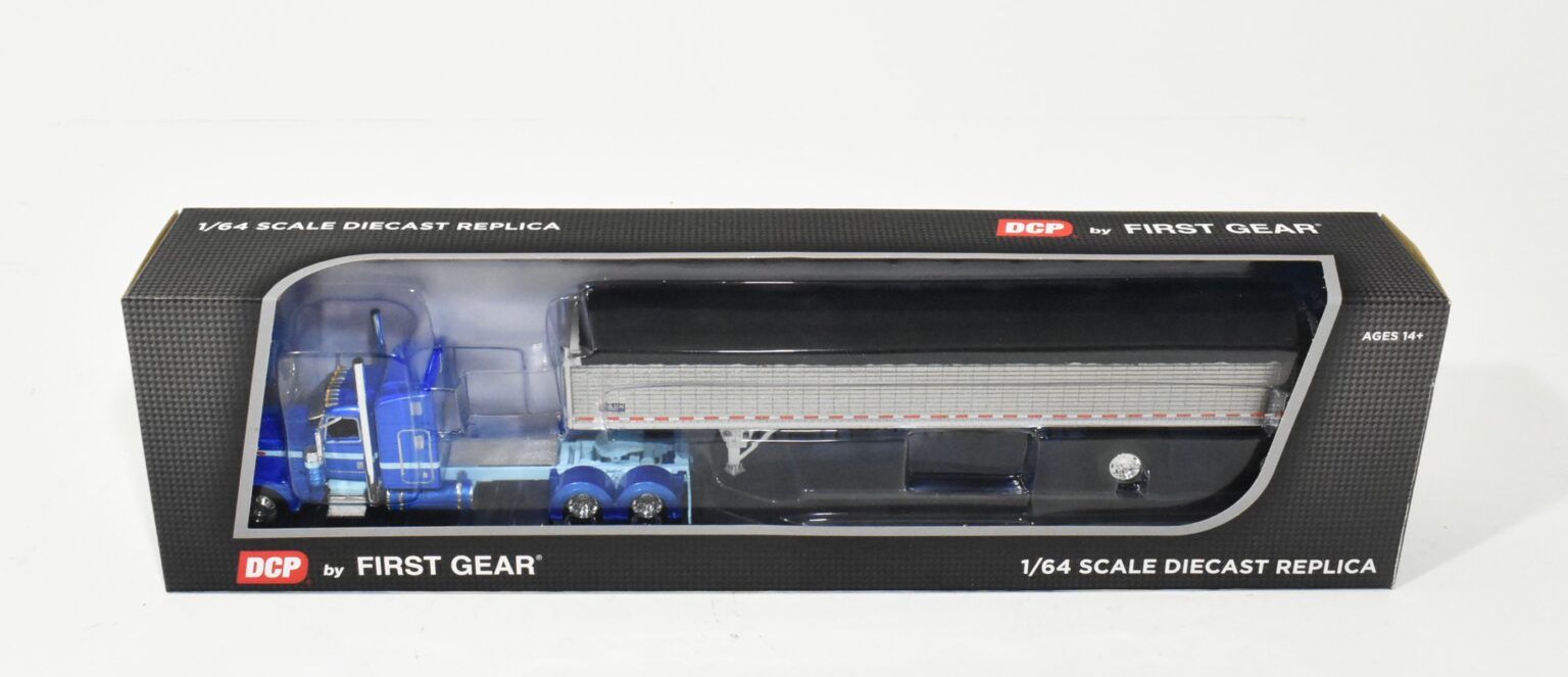 1/64 Blue Peterbilt 389 Semi With Wilson Patriot Spread Axle Belt ...